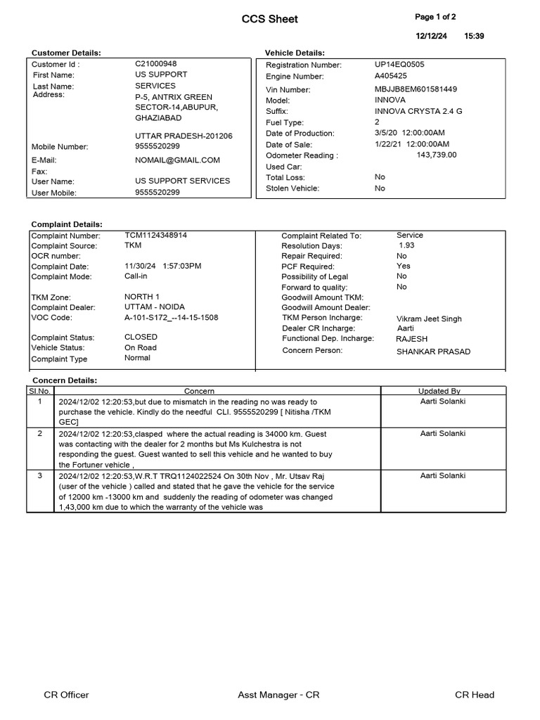 Customer - CCS - Sheet - 2024-12-12 03-39-35 | PDF