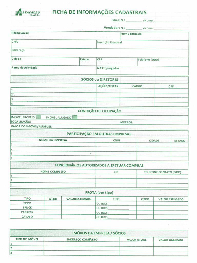 Ficha de Cadastro | PDF