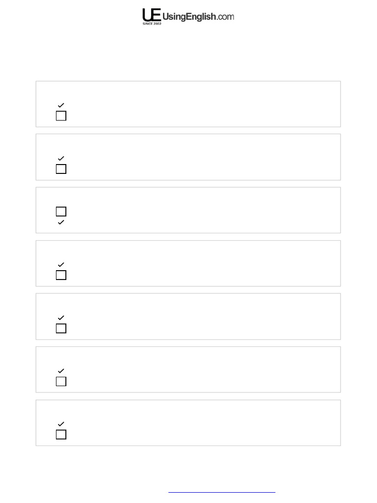 Relative Pronouns - Omission Answer Sheet | PDF