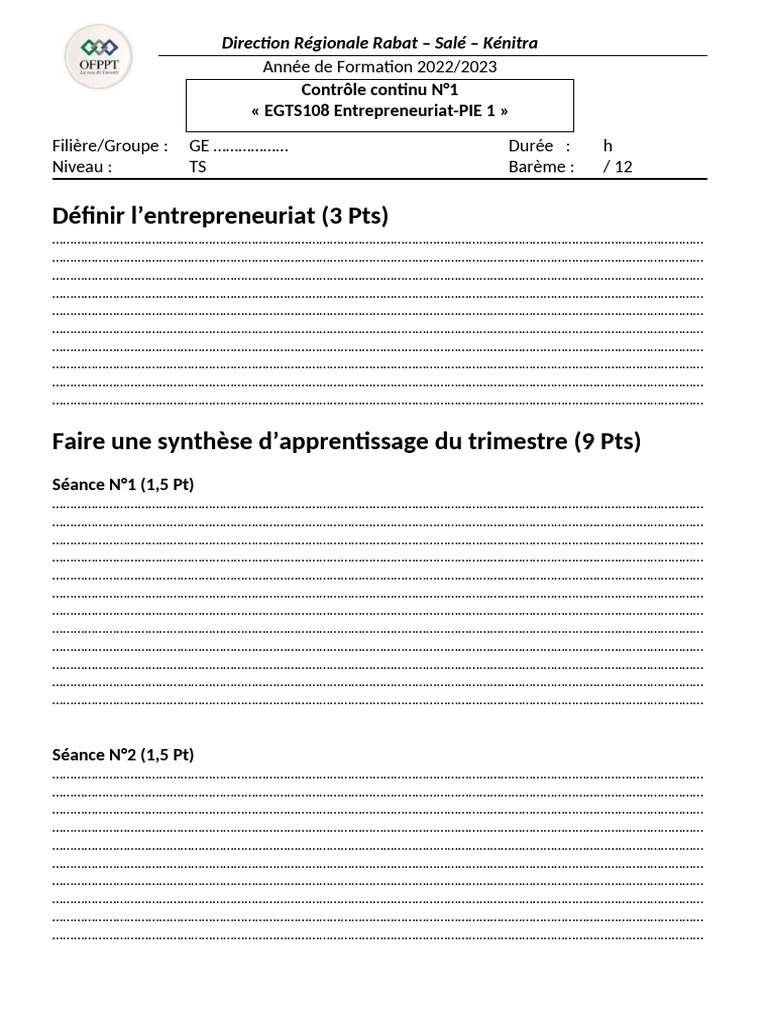 CC N°1-Synth-apprent-12 Pts (Indiv) | PDF