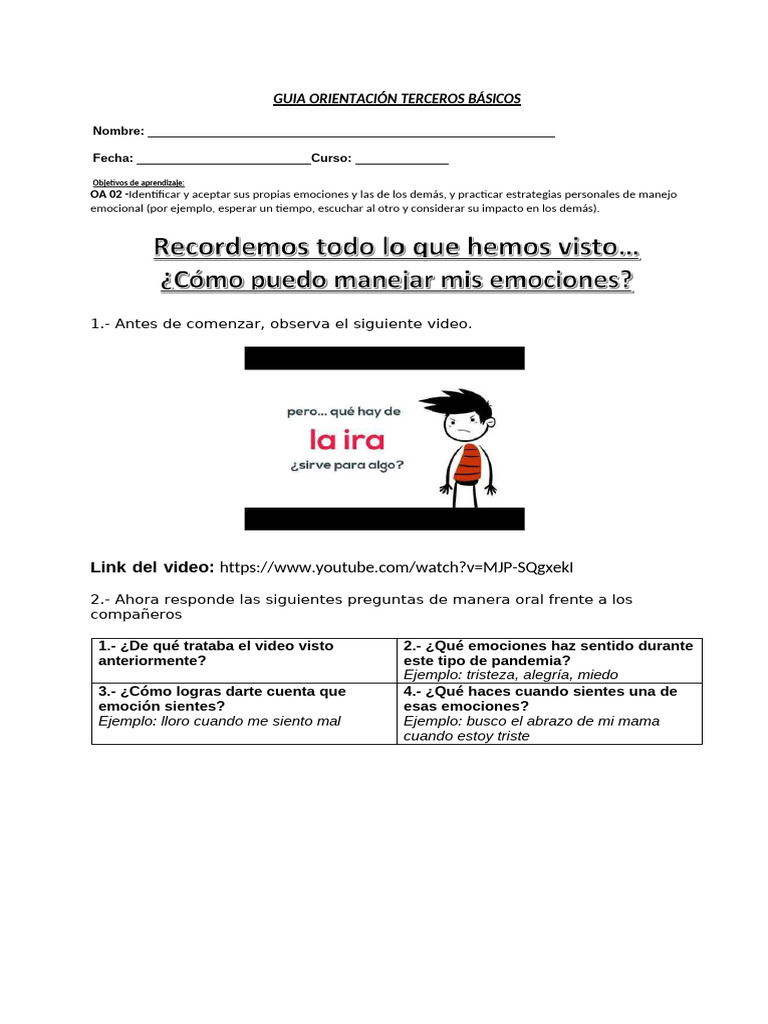 Guia El Enojon Orientación | PDF | Las emociones | Cognición