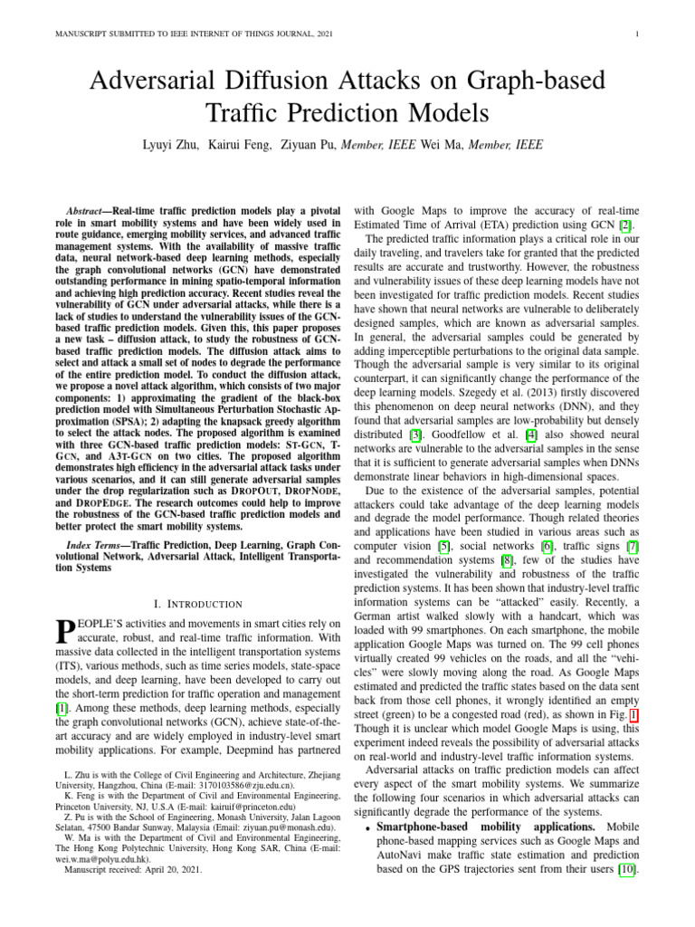 Adversarial Diffusion Attacks on Graph-based | PDF | Deep Learning | Artificial Neural Network