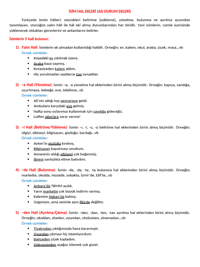 Hal Ekleri | PDF