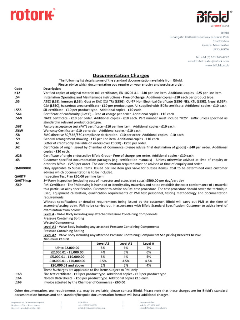 Bifold - Documentations charges-GBP | PDF | Specification (Technical ...