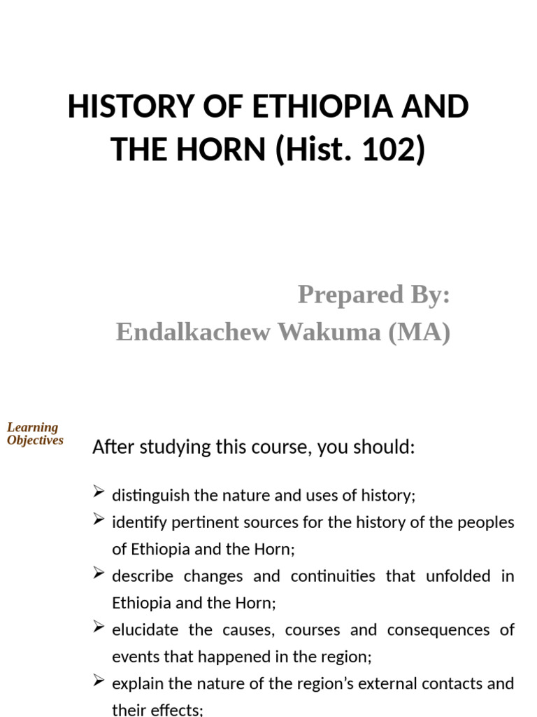 History of Ethiopia and the Horn Overview | PDF | Homo | Human Evolution