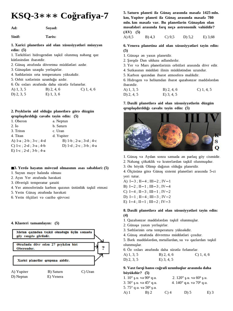 KSQ--3.Coğrafiya--7 | PDF