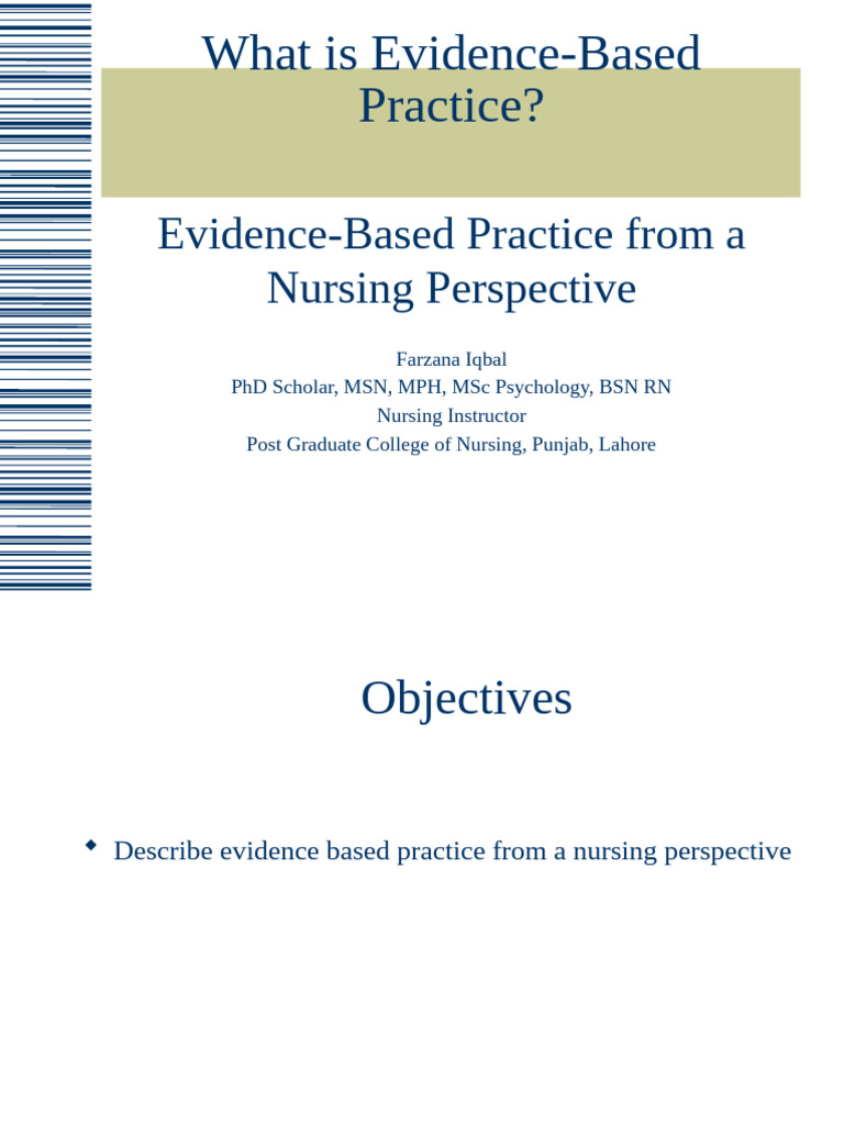 Lecture 3 What Is Evidence-Based Practice | PDF | Evidence Based ...