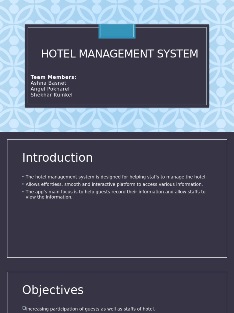 Hotel Management System Overview | PDF