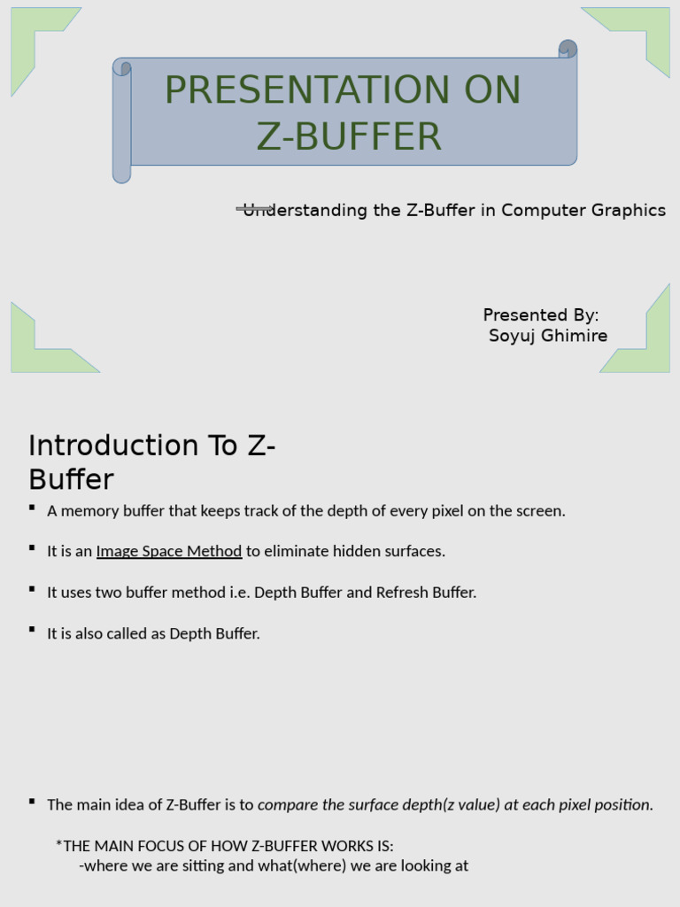 Z Buffer | PDF | Vision | Imaging