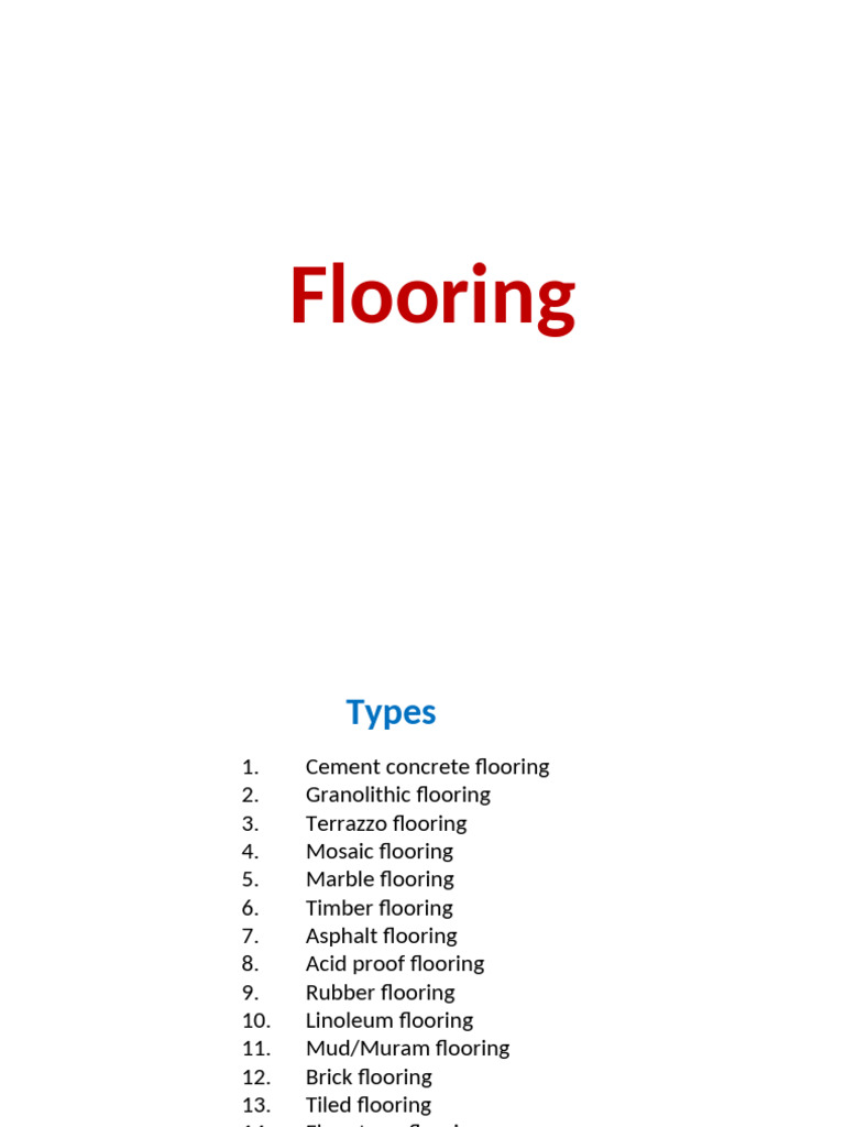 LEC 6_ Flooring(1) | PDF | Concrete | Flooring