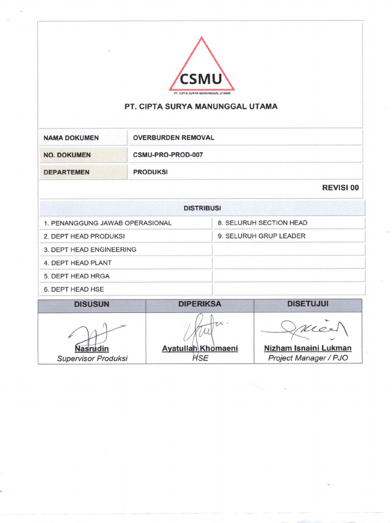 Prod-007 Overburden Removal | PDF