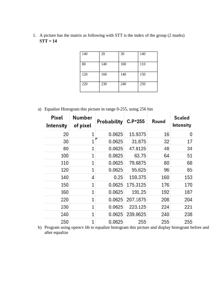 Exercise 1 Introduction and Threshold Histogram | PDF | Imaging ...