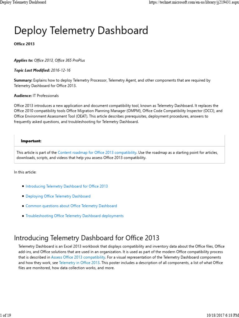 Telemetry Dashboard Good | PDF | Windows Registry | Microsoft Windows