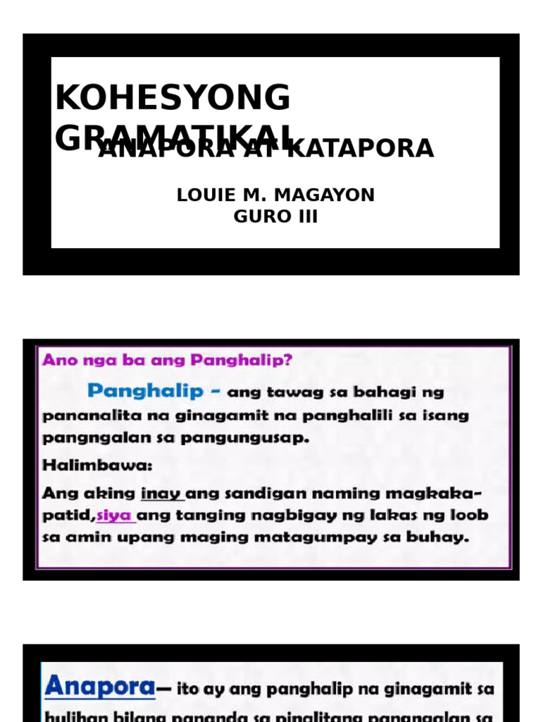 Anapora at Katapora | PDF