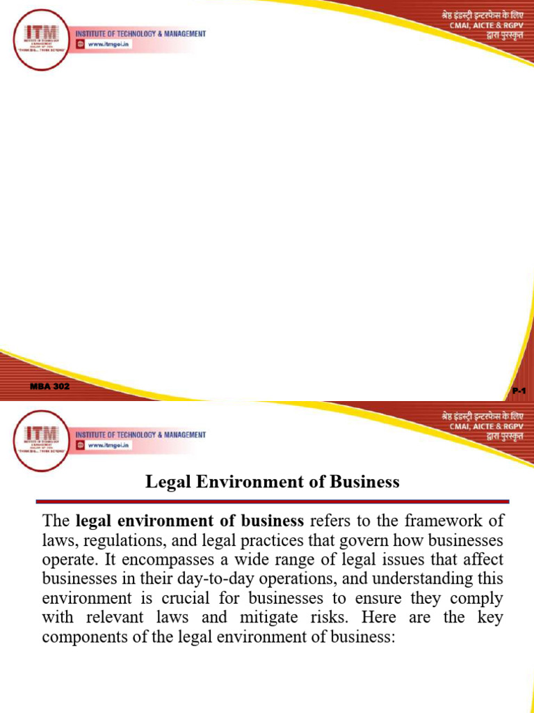 Legal Environment | PDF | Regulation | Natural Environment