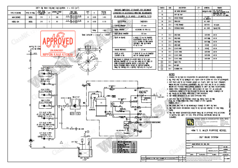 NK001 - NS 206 - P10 Oily Bilge System Rev.1 - 083237 | PDF