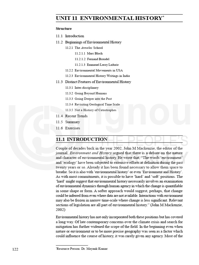 Unit-11 | PDF | Environmental History | Anthropocene