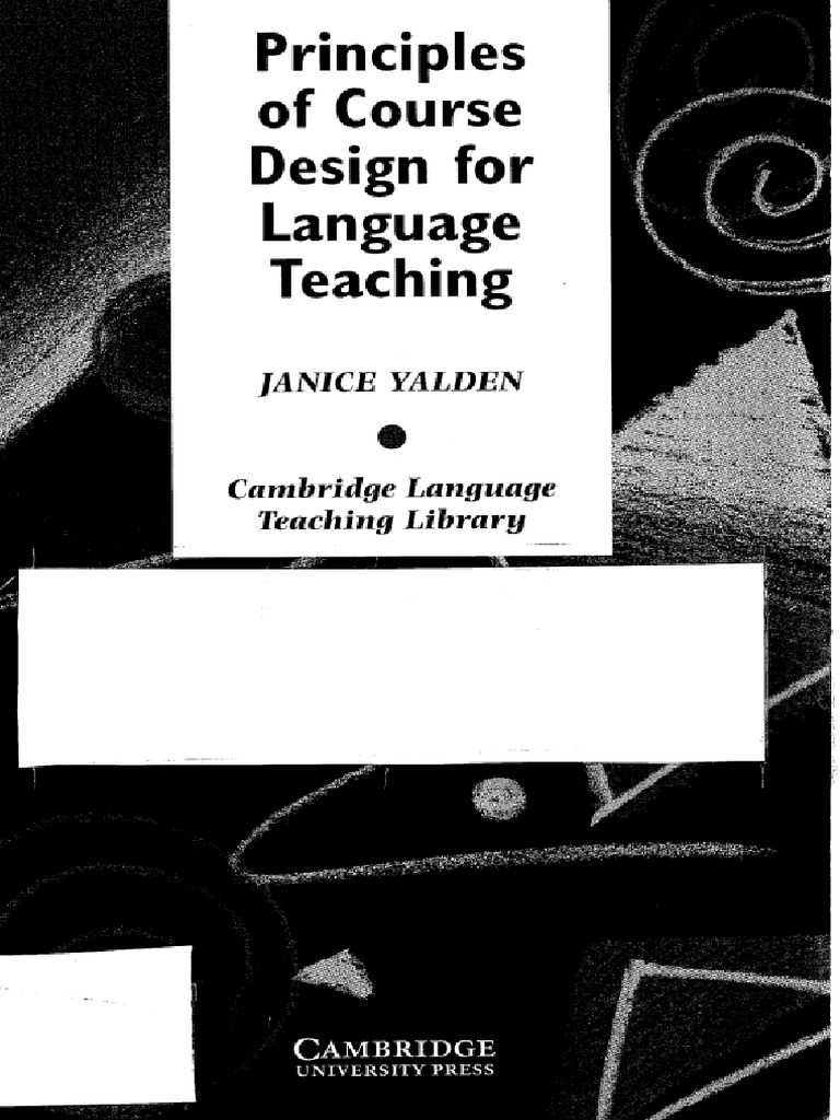 Yalden - Principles of Course Design For Language Teaching | PDF