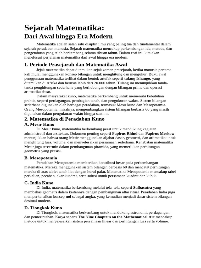 Sejarah Matematika | PDF