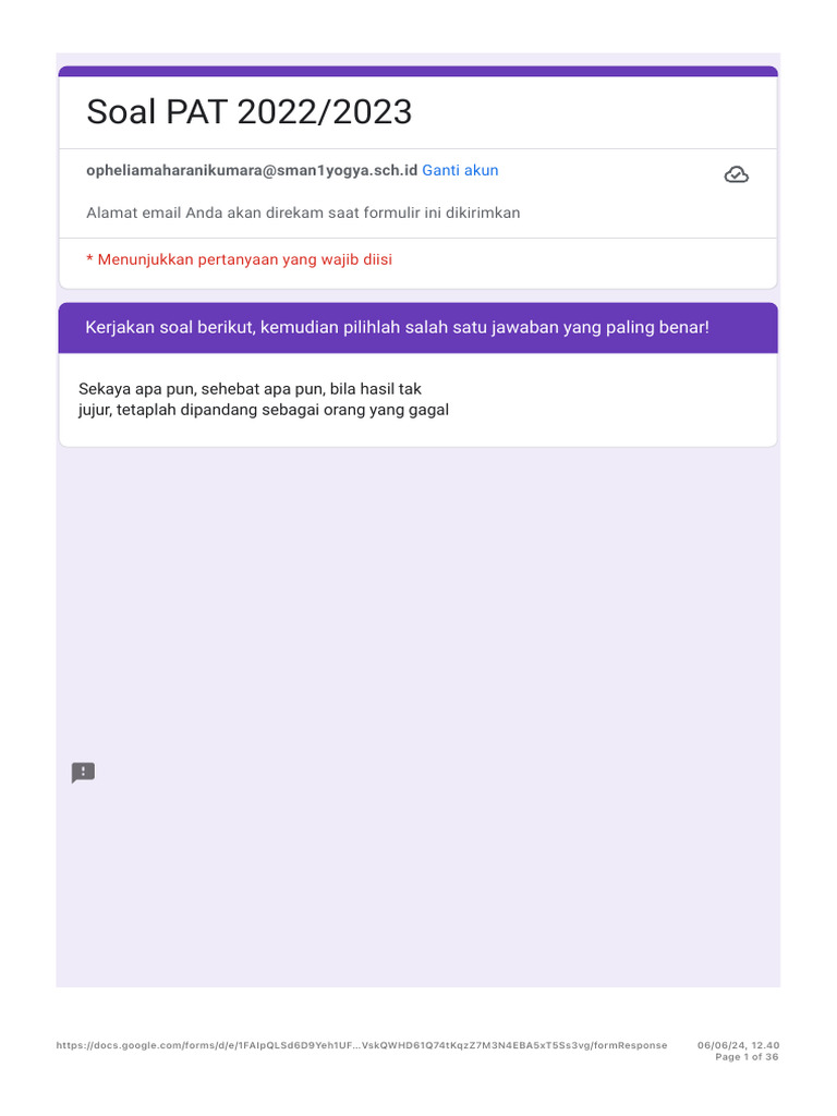 Soal PAT 2022-2023 | PDF