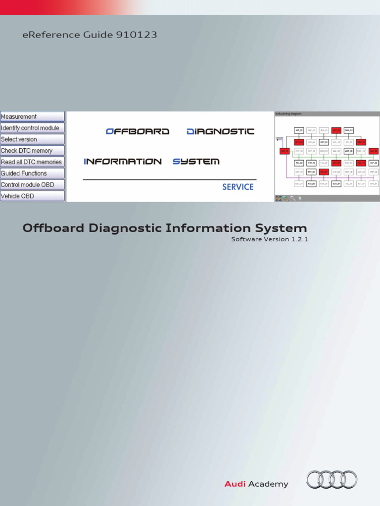 AUDI EReference Guide 910123 Offboard Diagnostic Information System ...