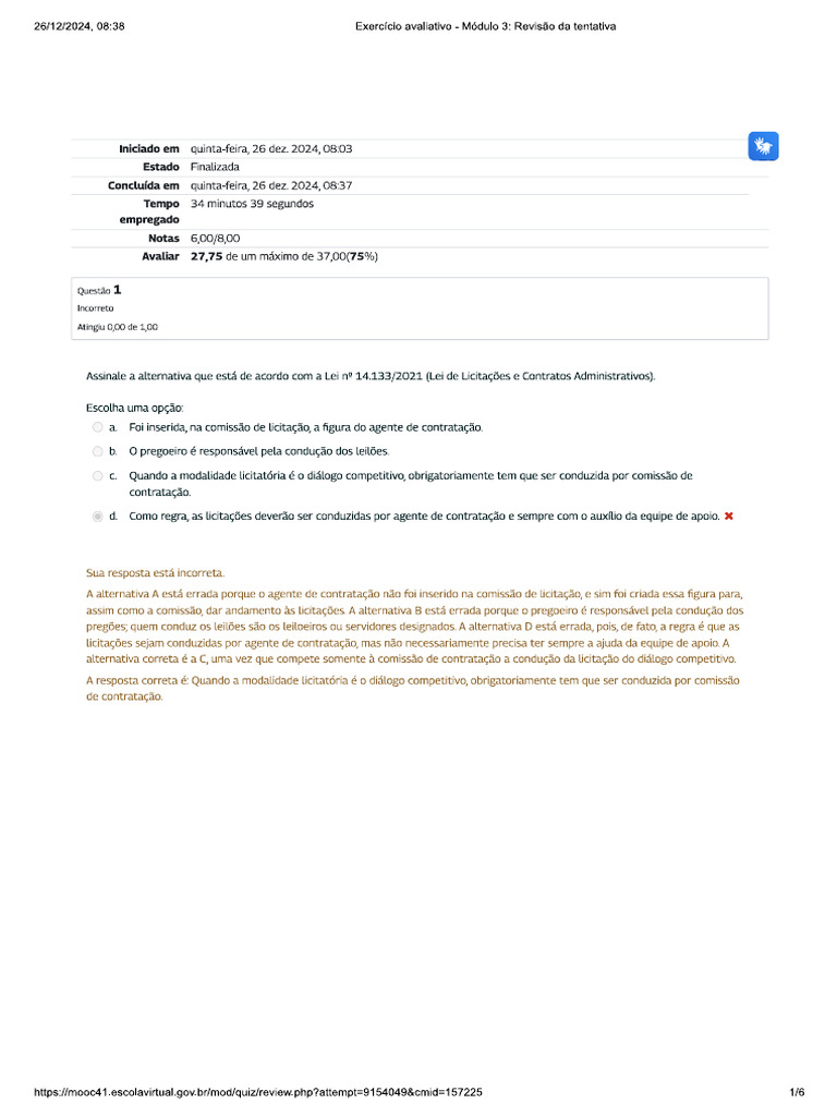 Avaliação módulo 3 | PDF
