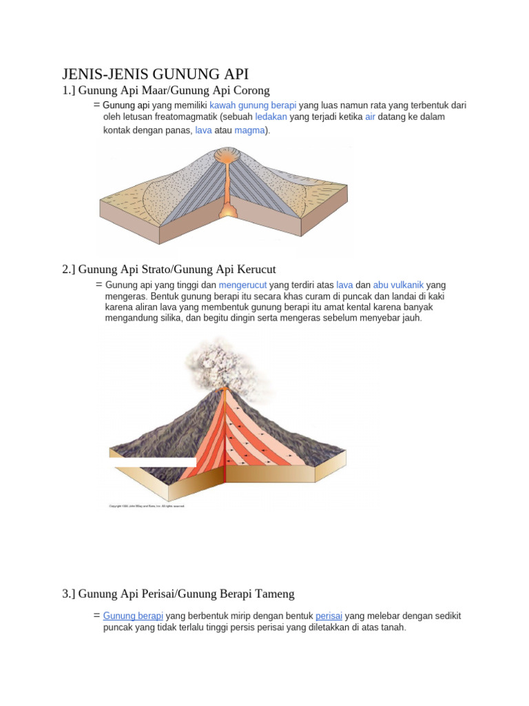 gunung api dan tipe letusan | PDF