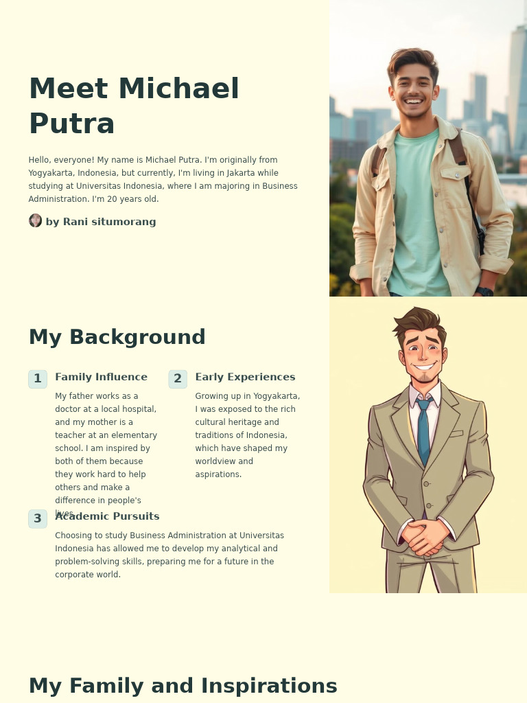 Meet Michael Putra | PDF | Mindset | Social Psychology