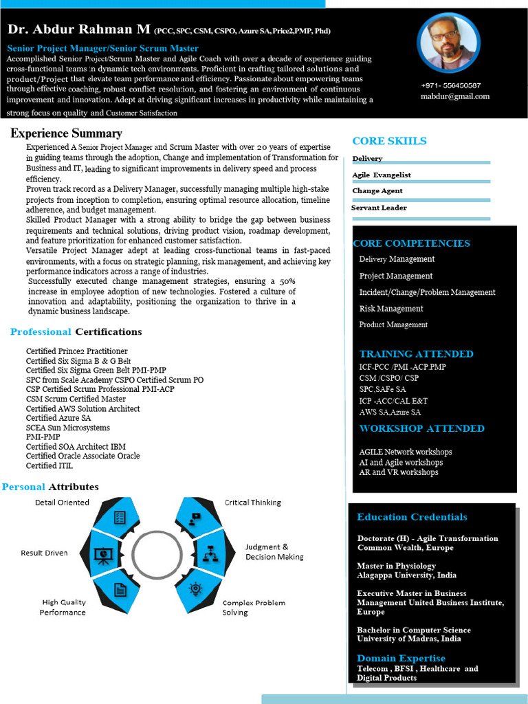 Abdur Rahman CV-2 | PDF | Project Management | Agile Software Development