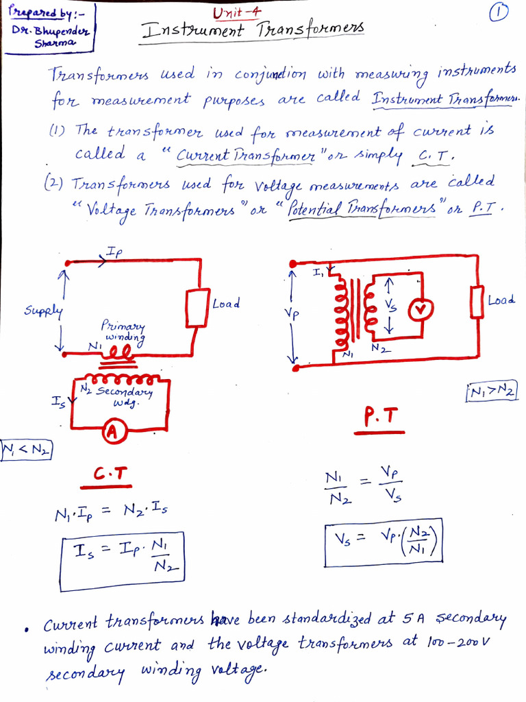 EMI - Unit-4 - Current Transformer | PDF