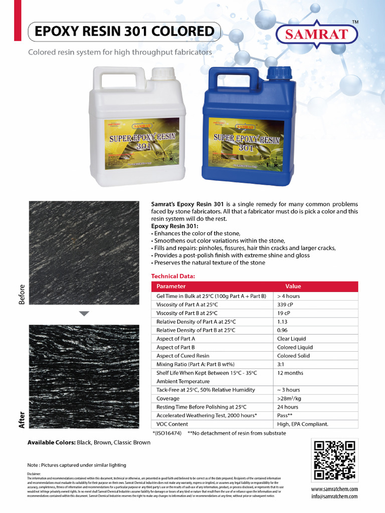 Epoxy Resin 301 TDS158038207534 | PDF