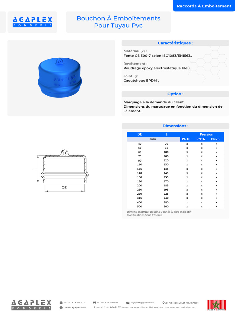 Bouchon Emboîtant PVC - Caractéristiques et Dimensions | PDF ...