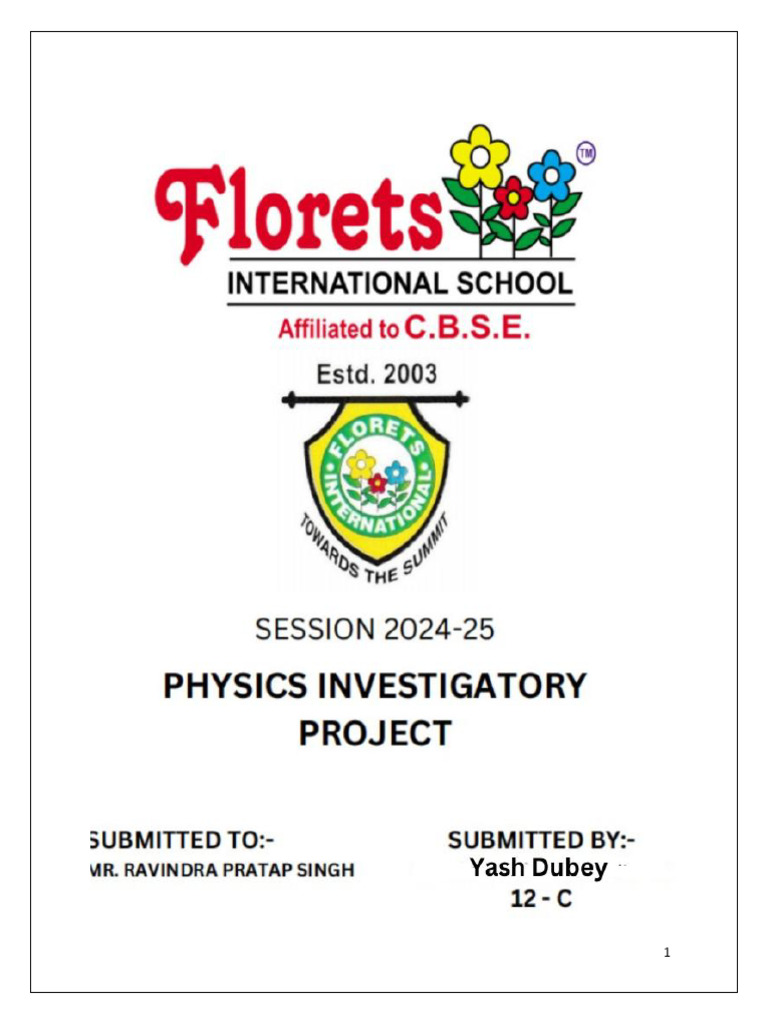 Class Xii Physics Project Pith Ball | PDF | Physics | Physical Quantities