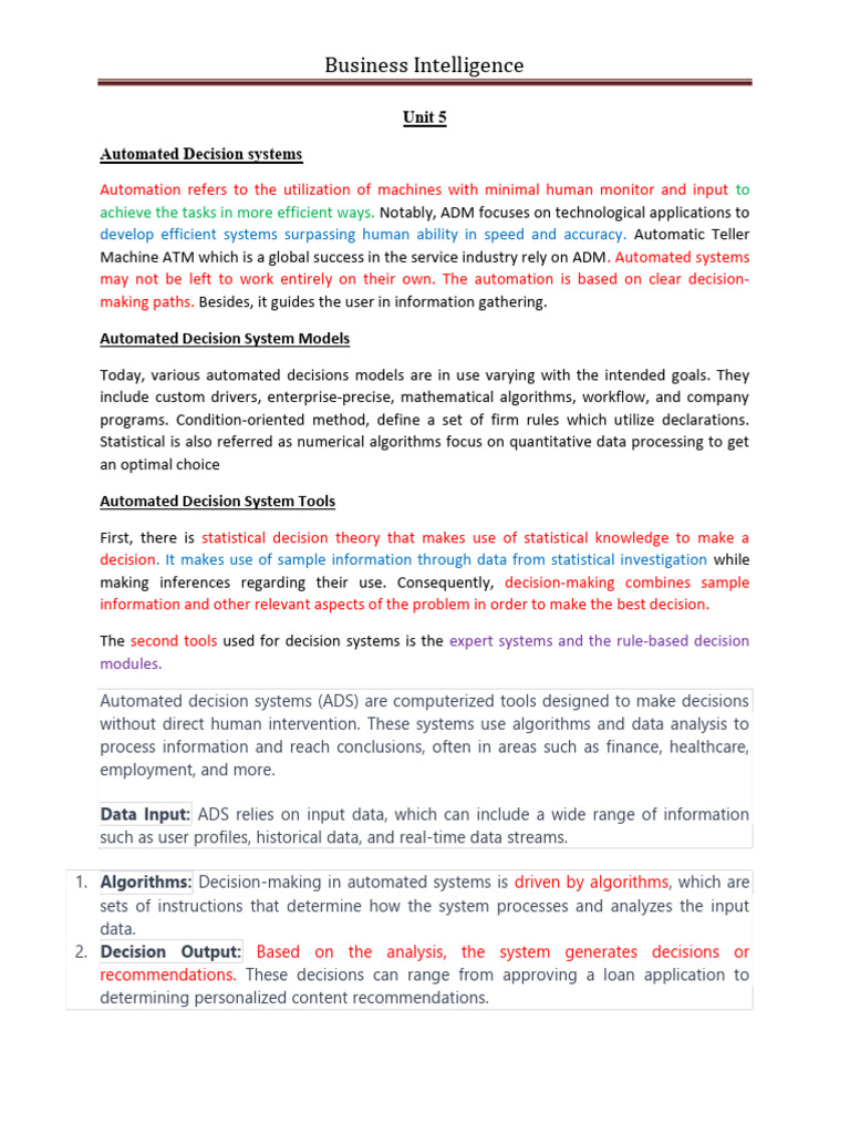 BI_Unit5 | PDF | Artificial Intelligence | Intelligence (AI) & Semantics