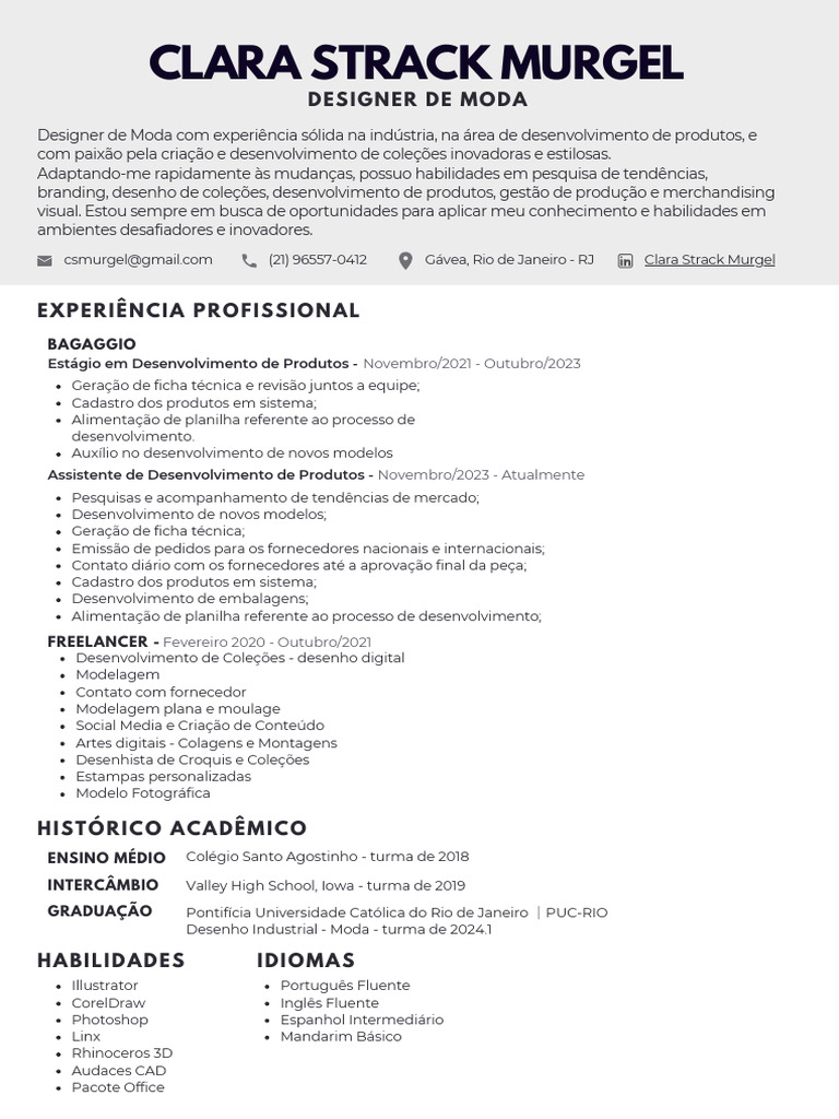 Clara Strack Murgel_CV | PDF