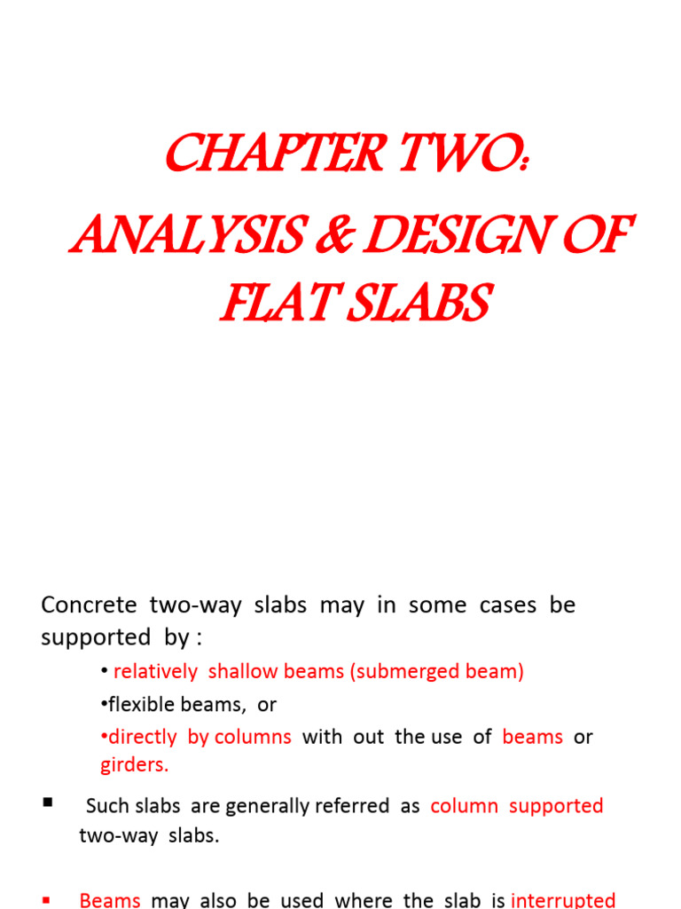 Chapter Two Flat slab | PDF | Beam (Structure) | Column