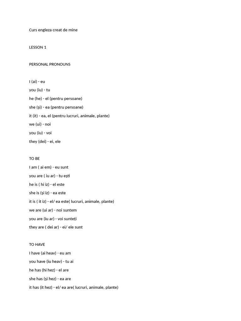 Curs Engleza Creat de Mine | PDF | Atmosphere | Sky