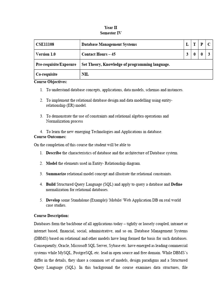 4th Semester | PDF | Relational Database | Databases