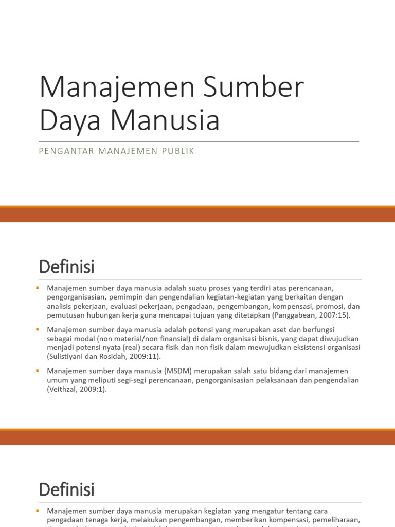 C.13. Manajemen Sumber Daya Manusia | PDF
