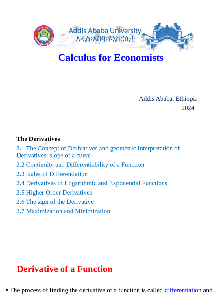 Calculus-Chapter 2 - Edited Version | PDF | Mathematical Optimization | Derivative