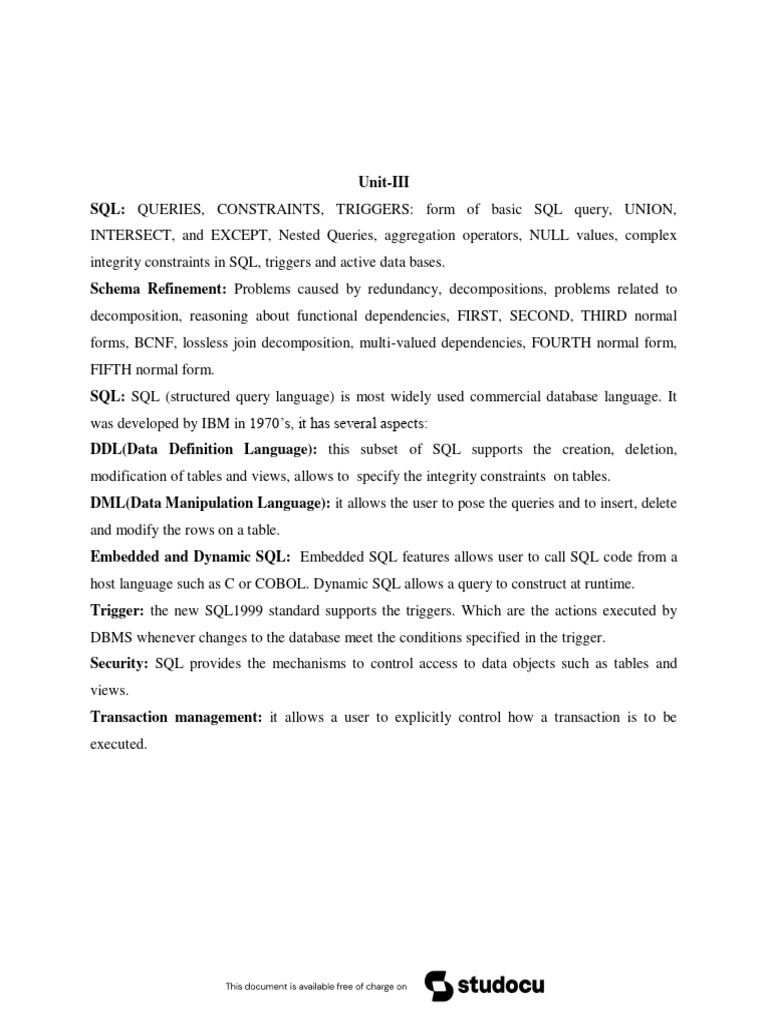 dbms-unit-iii-2-56 | PDF | Sql | Relational Model dbms-unit-iii-2-56 | PDF | Sql | Relational Model