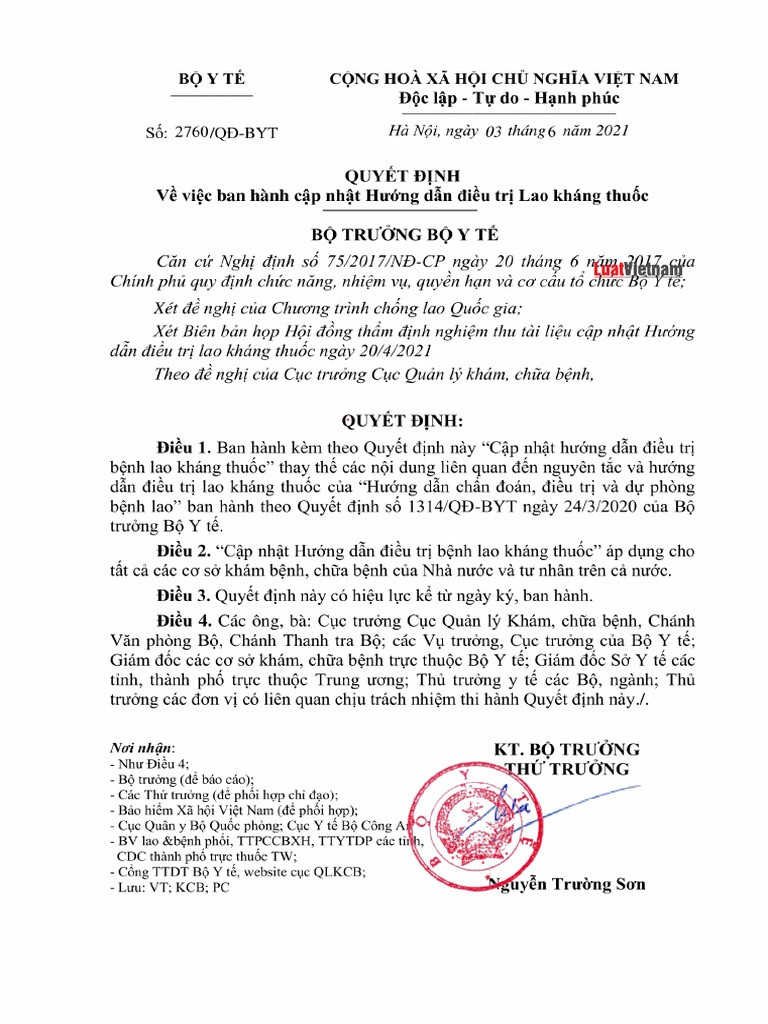 Phac Do Lao Khang Thuoc T6.2021 | PDF
