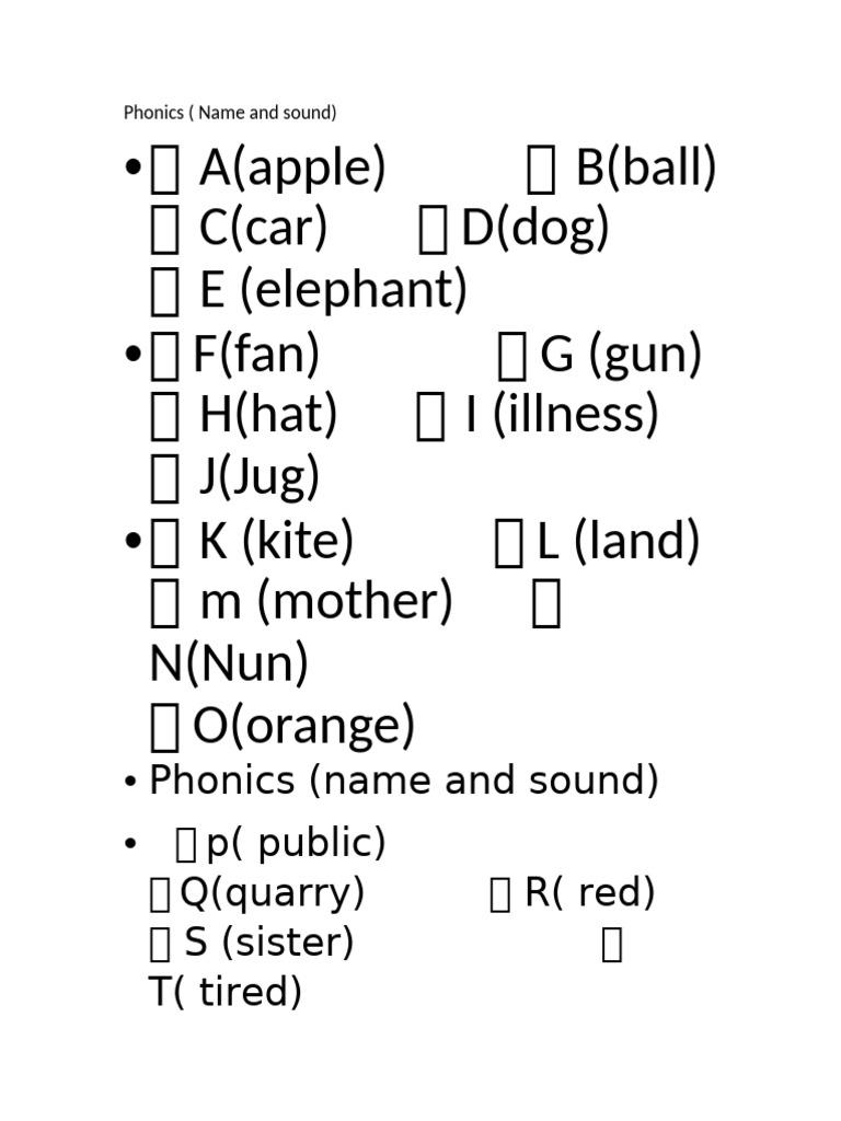 Phonics | PDF