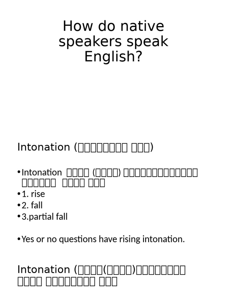 How Do Native Speakers Speak English | PDF | English Language | Stress ...