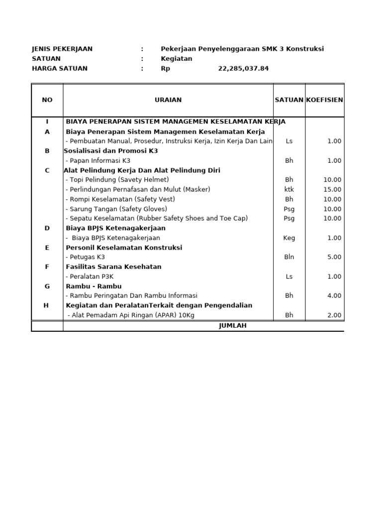 Rekap Volume Estimasi 1 WLP 21-45 Baru (Autosaved) Barulg 2 | PDF