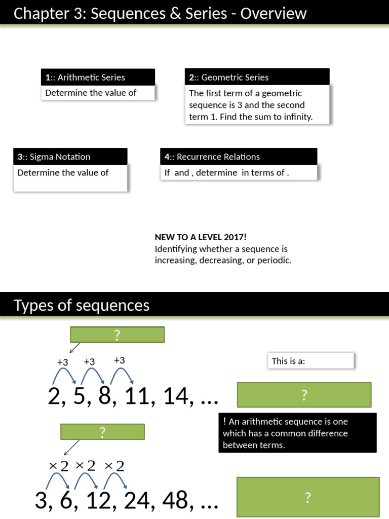 P2 Chp3 SequencesAndSeries | PDF | Series (Mathematics) | Sequence