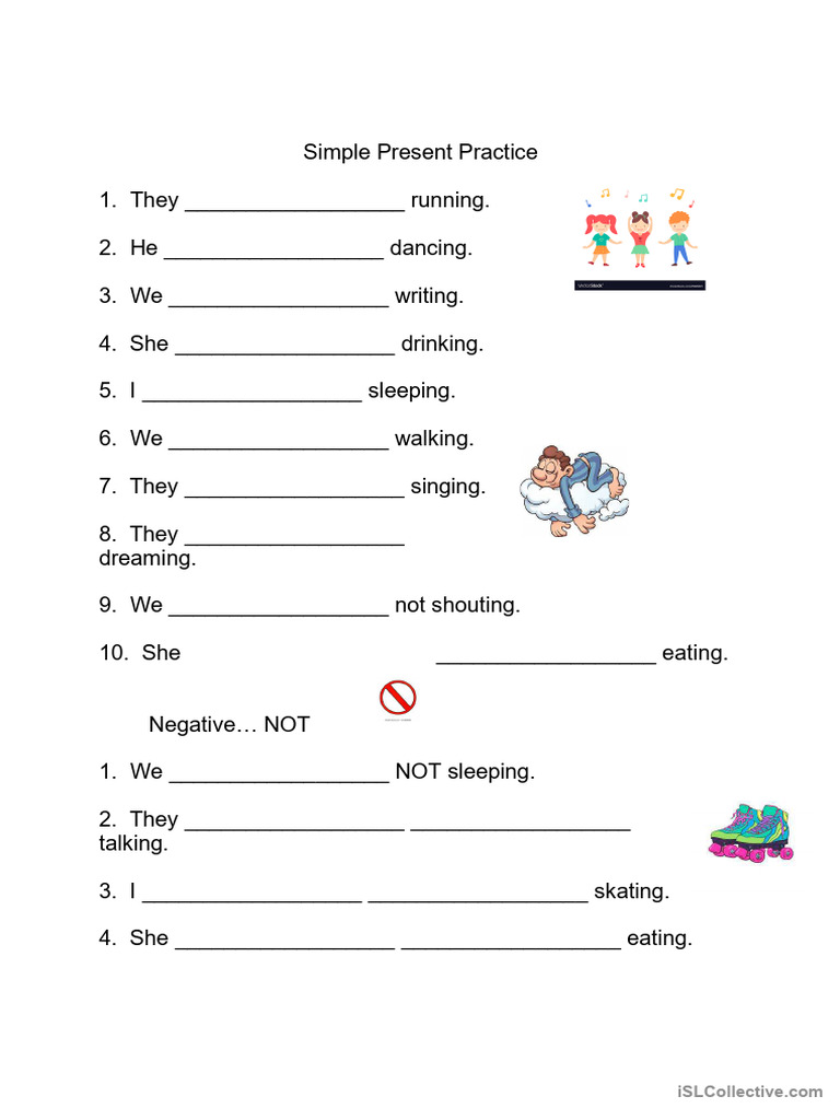 Be Verb + ING | PDF