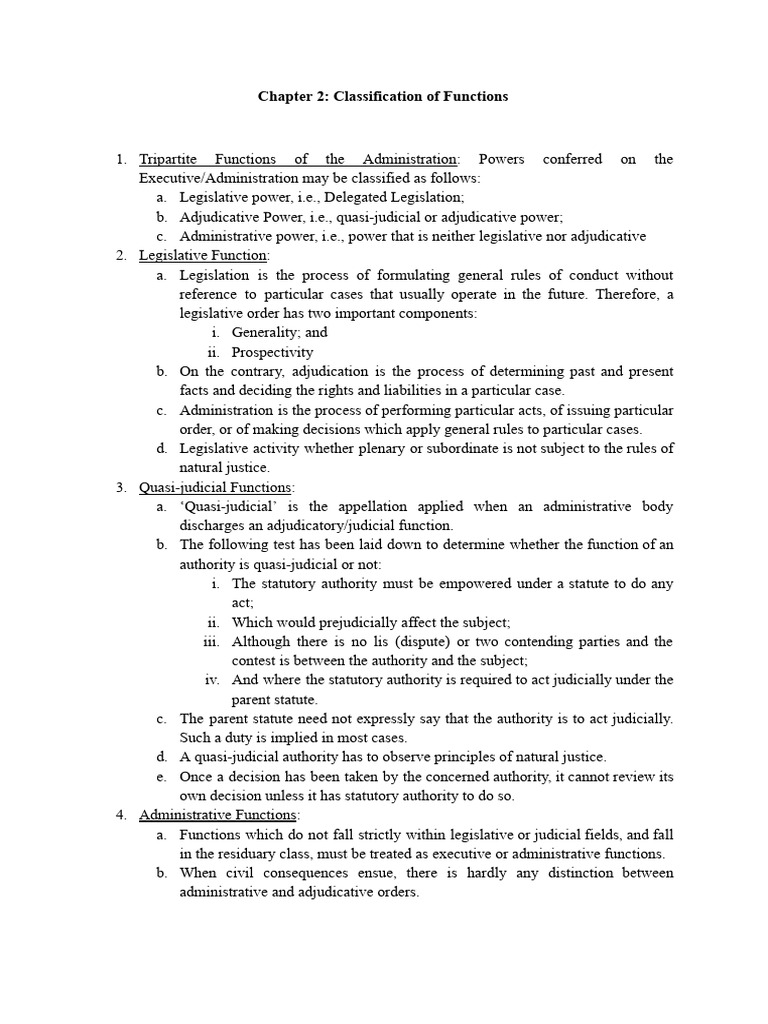 Classification of Functions | PDF | Adjudication | Judiciaries