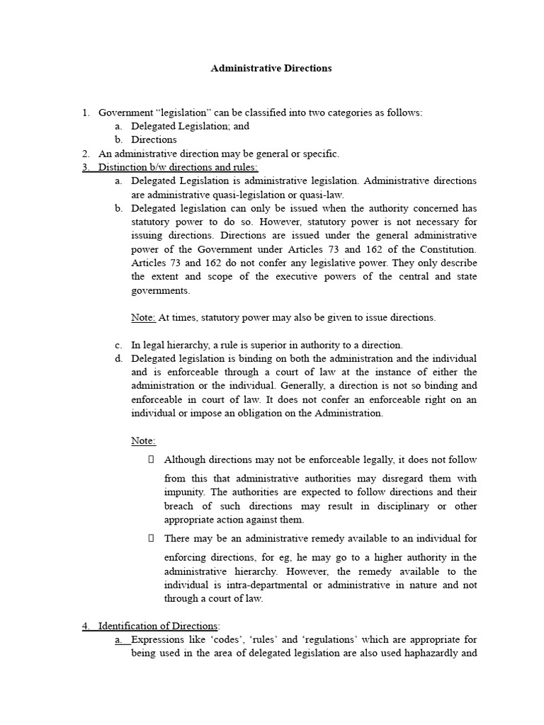 Administrative Direction | PDF | Constitution | Standing (Law)
