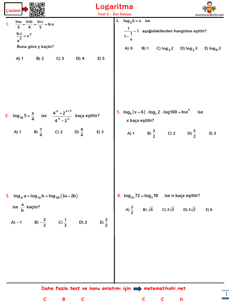 Logaritma Test 3 Z | PDF
